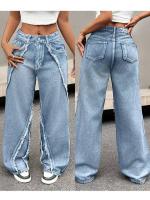 China #7602 Blue Cotton Casual wholesale denim jeans for Low Waist Autumn 2026 Custom (9993) for sale