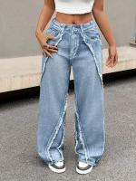 China #7602 Blue Cotton Casual wholesale denim jeans for Low Waist Autumn 2026 Custom (9993) for sale