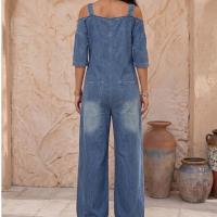 China Regular Blue Cotton Washed trousers manufacturers Casual Autumn 2026 Custom (9979) for sale