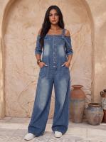 China Regular Blue Cotton Washed trousers manufacturers Casual Autumn 2026 Custom (9979) for sale