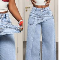 China #0359 Blue Cotton Casual wholesale denim jeans for High Waist Autumn 2026 Custom (9992) for sale