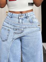 China #0359 Blue Cotton Casual wholesale denim jeans for High Waist Autumn 2026 Custom (9992) for sale