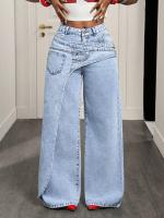 China #0359 Blue Cotton Casual wholesale denim jeans for High Waist Autumn 2026 Custom (9992) for sale