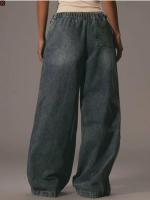 China Loose Fit Blue Cotton Washed wholesale denim jeans for Casual Breathable Custom (9974) for sale