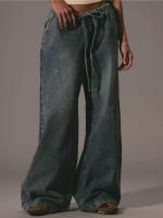 China Loose Fit Blue Cotton Washed wholesale denim jeans for Casual Breathable Custom (9974) for sale