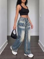 China #5250 Blue Cotton Casual wholesale denim jeans for Autumn 2026 Non Stretch Custom (9980) for sale