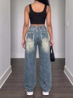 China #5250 Blue Cotton Casual wholesale denim jeans for Autumn 2026 Non Stretch Custom (9980) for sale