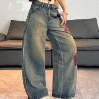 China #2286 Blue Cotton Casual wholesale denim jeans for Embroidered Carrot Pant Custom (9972) for sale