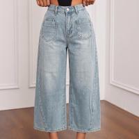 China Regular Loose Fit Blue Cotton Washed wholesale denim jeans for Casual Autumn 2026 Custom (9975) for sale