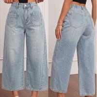 China Regular Loose Fit Blue Cotton Washed wholesale denim jeans for Casual Autumn 2026 Custom (9975) for sale