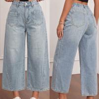China Regular Loose Fit Blue Cotton Washed wholesale denim jeans for Casual Autumn 2026 Custom (9975) for sale
