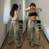 China #7634 Blue Cotton Casual wholesale denim jeans for Embroidered Carrot Pant Custom (9970) for sale