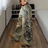 China #7634 Blue Cotton Casual wholesale denim jeans for Embroidered Carrot Pant Custom (9970) for sale