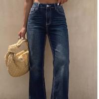 China Slim Fit Blue Cotton Casual wholesale denim jeans for Embroidered Autumn 2026 Custom (9971) for sale