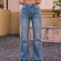 China Regular Slim Fit Blue Cotton Casual wholesale denim jeans for Embroidered Autumn 2026 Custom (9964) for sale