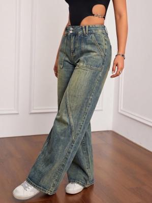 China Vintage Washed Blue Cotton Casual wholesale denim jeans for Autumn 2026 Regular Fit Custom (9976) for sale