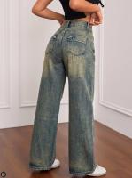 China Vintage Washed Blue Cotton Casual wholesale denim jeans for Autumn 2026 Regular Fit Custom (9976) for sale