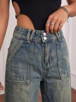 China Vintage Washed Blue Cotton Casual wholesale denim jeans for Autumn 2026 Regular Fit Custom (9976) for sale