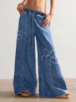 China Cotton Casual Light Blue wholesale denim jeans for Embroidered Autumn 2026 Custom (9962) for sale