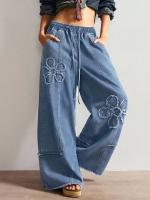 China Cotton Casual Light Blue wholesale denim jeans for Embroidered Autumn 2026 Custom (9962) for sale