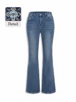 China Embroidered Regular Blue Cotton Casual wholesale denim jeans for High Waist Autumn 2026 Custom (9965) for sale