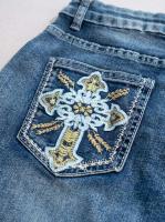 China Embroidered Regular Blue Cotton Casual wholesale denim jeans for High Waist Autumn 2026 Custom (9965) for sale