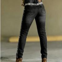 China #4160 Black Cotton Casual wholesale denim jeans for Autumn 2026 Regular Fit Custom (9973-1) for sale