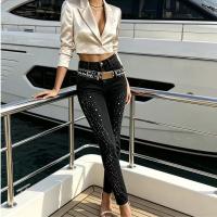 China #4160 Black Cotton Casual wholesale denim jeans for Autumn 2026 Regular Fit Custom (9973-1) for sale