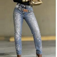China Slim Fit Cotton Casual Light Blue wholesale denim jeans for Autumn 2026 Regular Fit Custom (9973-2) for sale