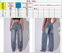 China Cotton Casual Beading wholesale denim jeans for Light Blue Breathable Custom (9963-3) for sale