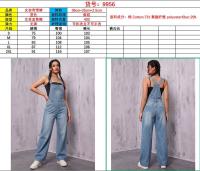 China Cotton Washed Casual trousers manufacturers Light Blue Regular Fit Custom (9956) for sale