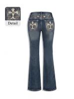 China #0881 Blue Cotton Casual wholesale denim jeans for High Waist Autumn 2026 Custom (9968) for sale