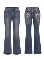 China #0881 Blue Cotton Casual wholesale denim jeans for High Waist Autumn 2026 Custom (9968) for sale