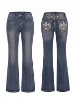 China #0881 Blue Cotton Casual wholesale denim jeans for High Waist Autumn 2026 Custom (9968) for sale