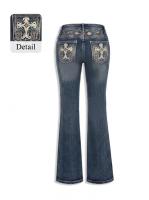 China #0881 Blue Cotton Casual wholesale denim jeans for High Waist Autumn 2026 Custom (9968) for sale