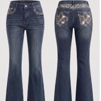 China #0709 Blue Cotton Casual wholesale denim jeans for High Waist Autumn 2026 Custom (9966) for sale