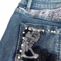 China #8294 Blue Cotton Casual wholesale denim jeans for High Waist Autumn 2026 Custom (9960) for sale