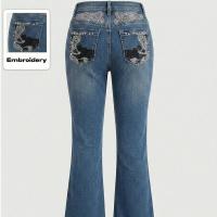 China #8294 Blue Cotton Casual wholesale denim jeans for High Waist Autumn 2026 Custom (9960) for sale