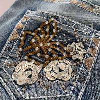China Embroidered Slim Fit Blue Cotton Casual wholesale denim jeans for Autumn 2026 Regular Fit Custom (9959) for sale