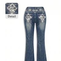 China #4524 Blue Cotton Casual wholesale denim jeans for Autumn 2026 Regular Fit Custom (9953) for sale