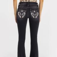 China Embroidered Slim Fit Black Cotton Casual wholesale denim jeans for Autumn 2026 Regular Fit Custom (9948) for sale
