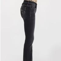 China Embroidered Slim Fit Black Cotton Casual wholesale denim jeans for Autumn 2026 Regular Fit Custom (9948) for sale