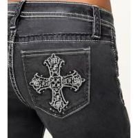 China #4049 Black Cotton Casual wholesale denim jeans for Autumn 2026 Regular Fit Custom (9947) for sale