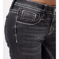China #4049 Black Cotton Casual wholesale denim jeans for Autumn 2026 Regular Fit Custom (9947) for sale