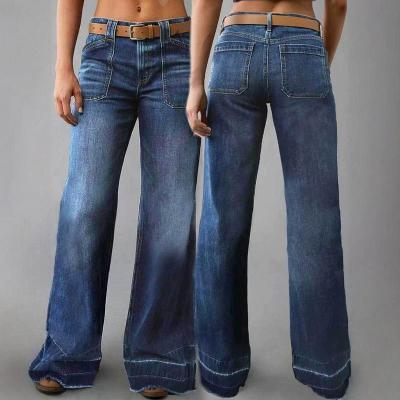 China #7213 Blue Cotton Casual wholesale denim jeans for Autumn 2026 Regular Fit Custom (9955) for sale