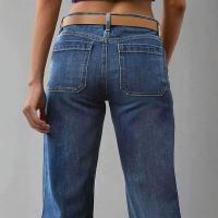 China #7213 Blue Cotton Casual wholesale denim jeans for Autumn 2026 Regular Fit Custom (9955) for sale
