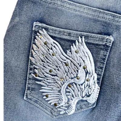 China Blue Cotton Embroidered wholesale denim jeans for Summer 2026 Regular Fit Custom (9941) for sale