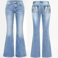 China Blue Cotton Embroidered wholesale denim jeans for Summer 2026 Regular Fit Custom (9941) for sale