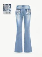 China Blue Cotton Embroidered wholesale denim jeans for Summer 2026 Regular Fit Custom (9941) for sale