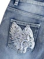 China Blue Cotton Embroidered wholesale denim jeans for Summer 2026 Regular Fit Custom (9941) for sale